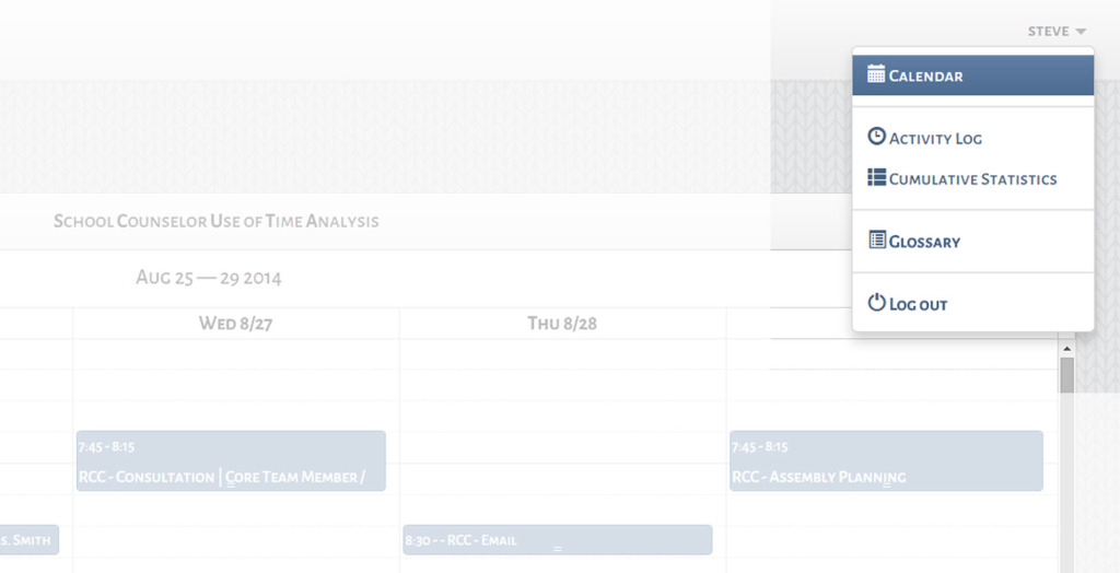 SCUTA Menu - CounselorApp.com